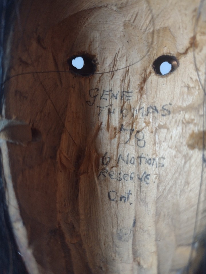 Gene Thomas Iroquois Whistler 5" False Face Mask Cedar | eBay