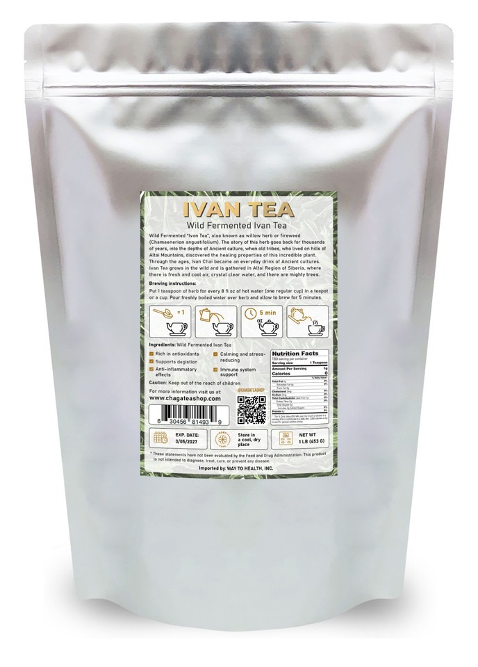 Siberian Fermented Wild Ivan Chai Loose Herbal Tea, No Caffeine EXP: 03 ...