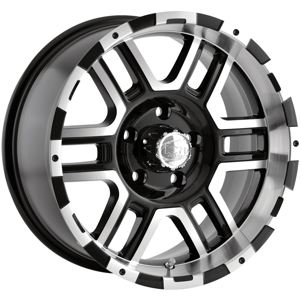 (Set of 4) Ion 179 16x8 5x4.5" +10mm Black/Machined Wheels Rims 16 ...