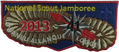 Lowaneu Allanque Lodge 41 Three Fires IL 2013 National Jamboree RED Bdr ...