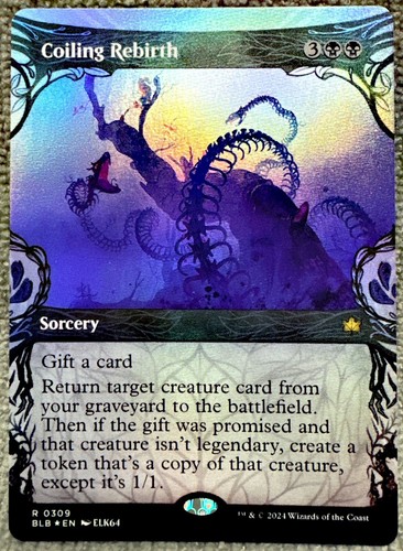 Coiling Rebirth 309 Foil Extended Art BLB Bloomburrow MTG | eBay