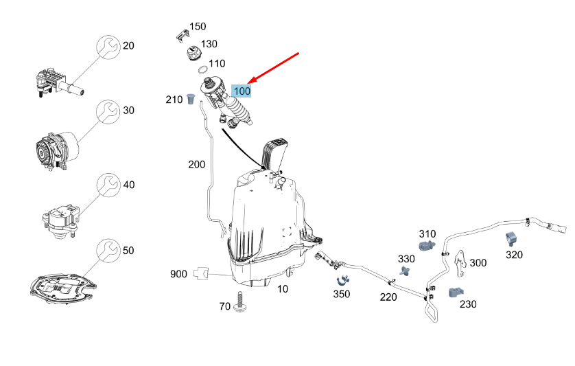 MERCEDES-BENZ SPRINTER W907 Adblue Tank Einfüllstutzen A9104700100 NEU ...