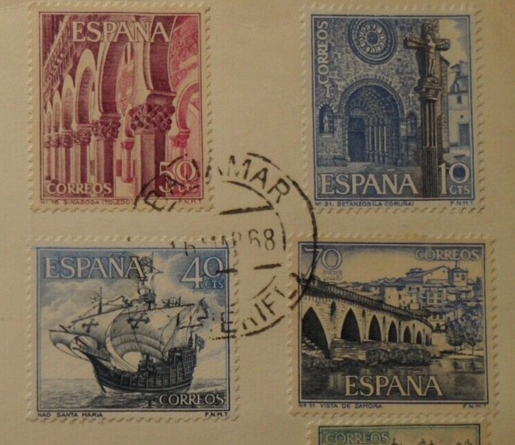 STAMPMART : SPAIN 1968 PUERTO DE LA CRUZ FILATELIA PAX CARD USED TO ...