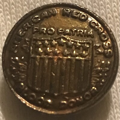Vintage Old Red Cross Blood Donor Pro Patria Brass Button | eBay