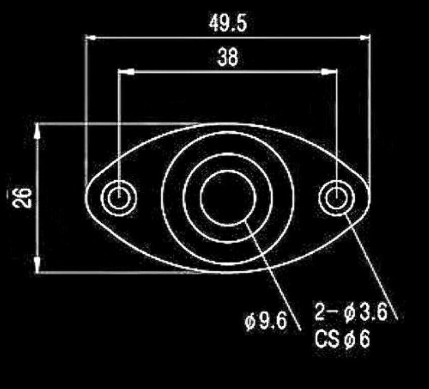 Electric Guitar Jack Plate Input Output Jackplate Oval For Telecaster ...