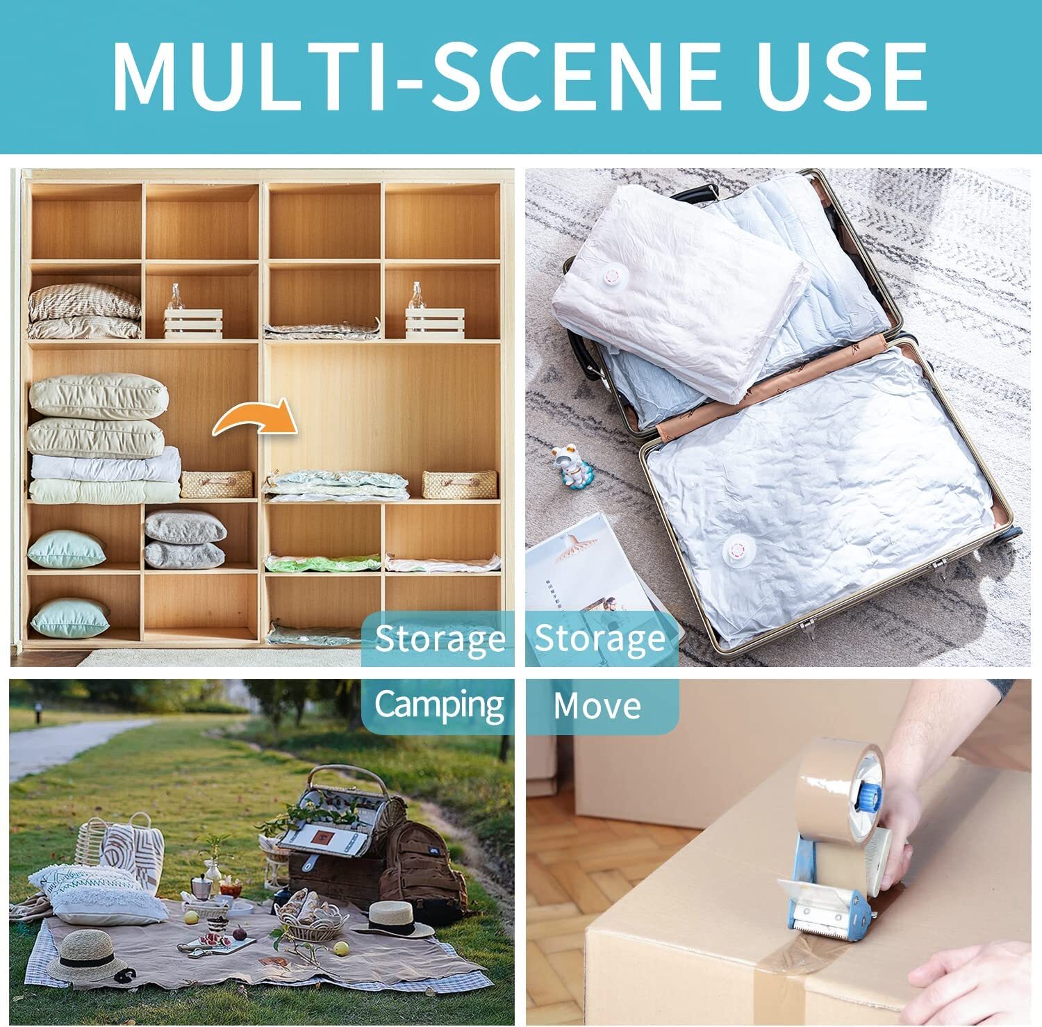 Bolsas Para Guardar Ropa De Almacenamiento En El Closet Al Vacío ...