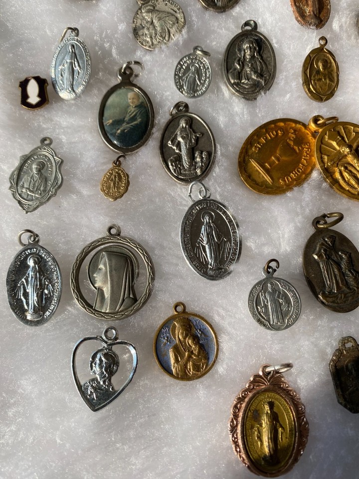 Vintage Catholic Religious Medals Pendants Lot | eBay