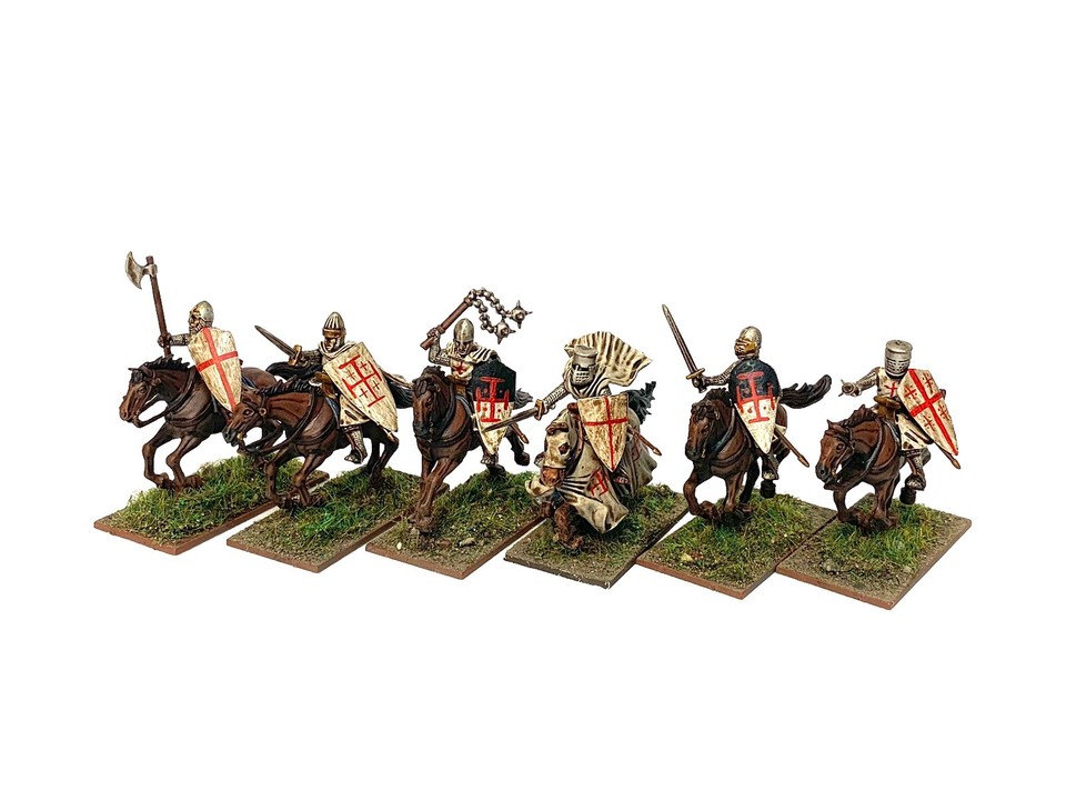 KNIGHTS TEMPLAR MOUNTED ARMY 6 28mm painted historical wargames ...