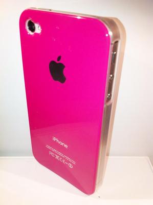 Coque Rigide IPHONE 4 4S Rose Côté Transparent Nouveau Couleur | eBay