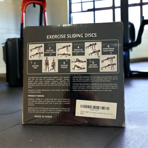 Fitness Gliding Discs Slider Exercise Sliding Plate For Yoga Gym Black ...