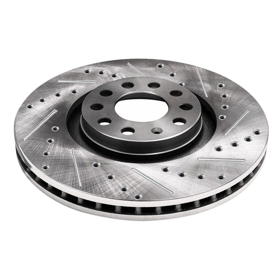 288mm Front Drilled Brake Rotors for Audi A3 Volkswagen Beetle Golf ...