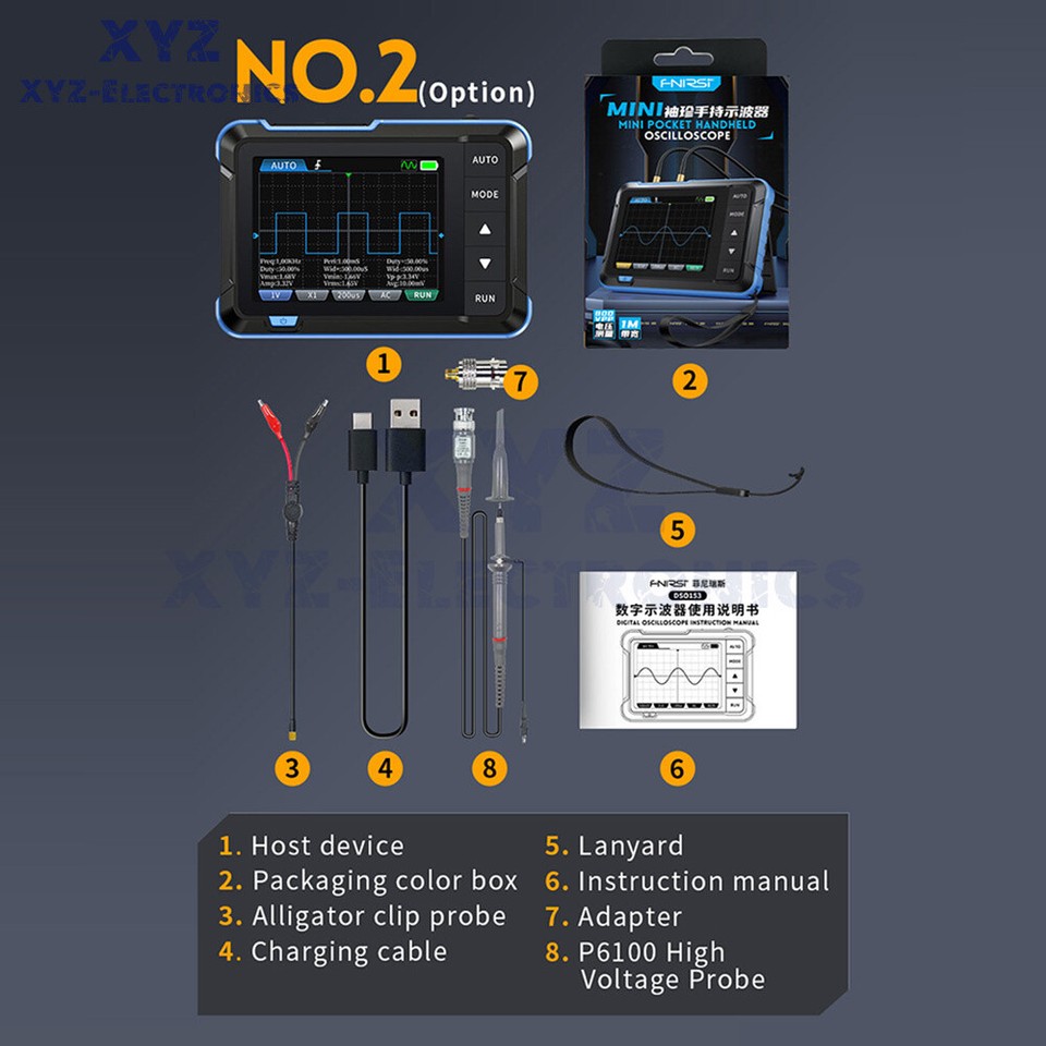 FNIRSI DSO153/DSO510 Oscilloscope Signal Generator /LCR-P1 Transistor ...