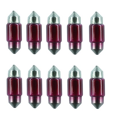 10x 3175 RED 30MM 31MM Bright Festoon Dome Lamp Car Mini Light bulb ...