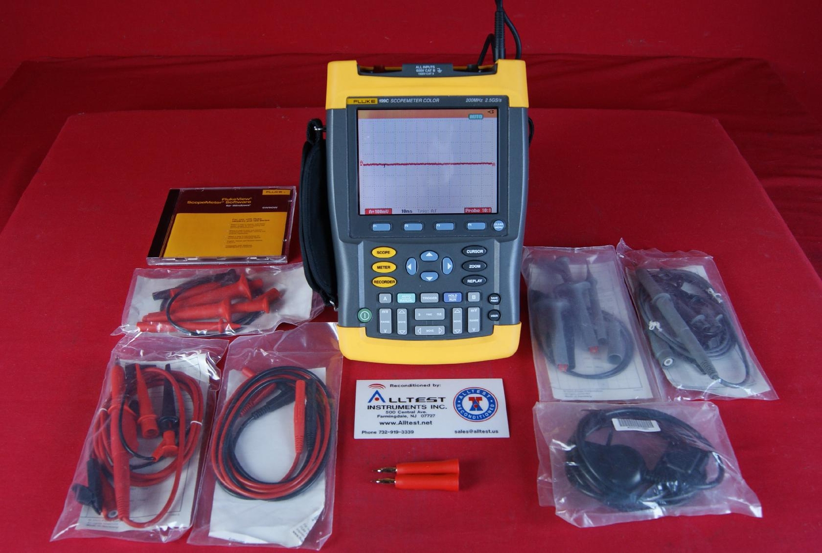 Fluke 199C 200MHz 2CH 2.5GSa/s Scopemeter with case & accessories | eBay