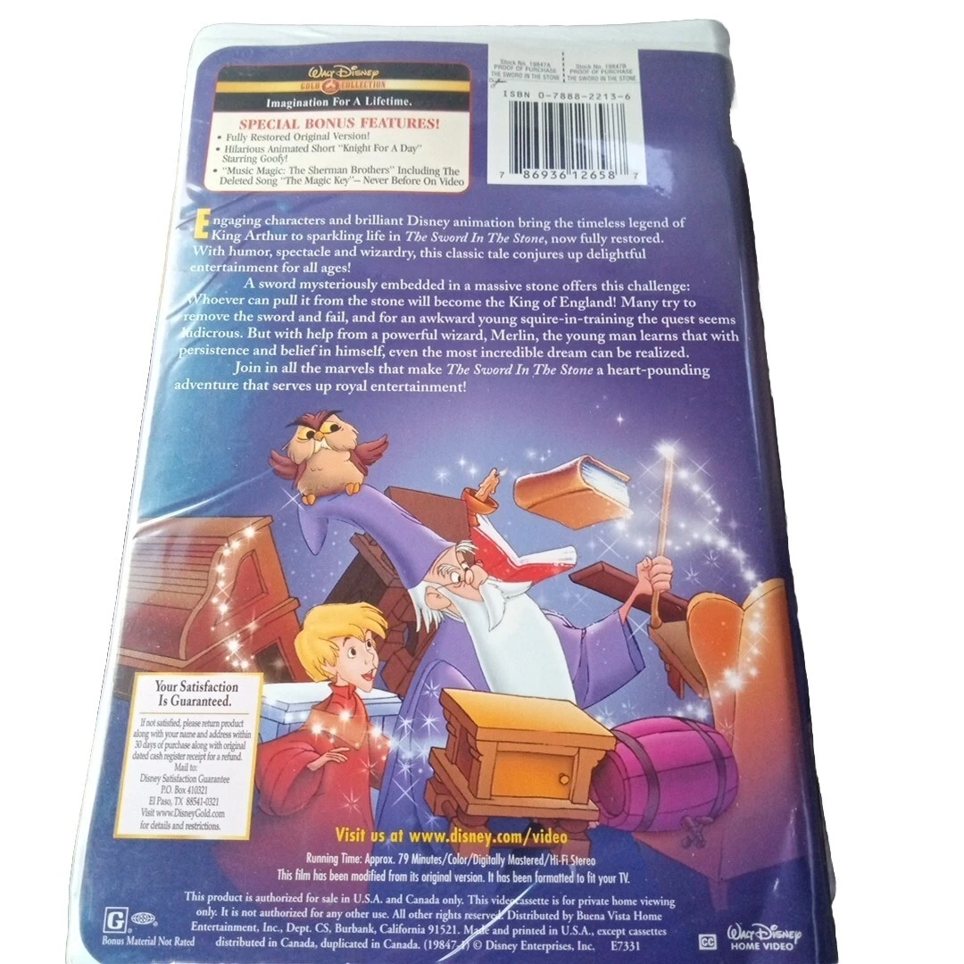 The Sword In The Stone Vhs 2001