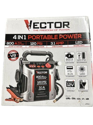 VECTOR J7CV 800 Amp Automotive Jump Starter - Portable Power -READ-- | eBay