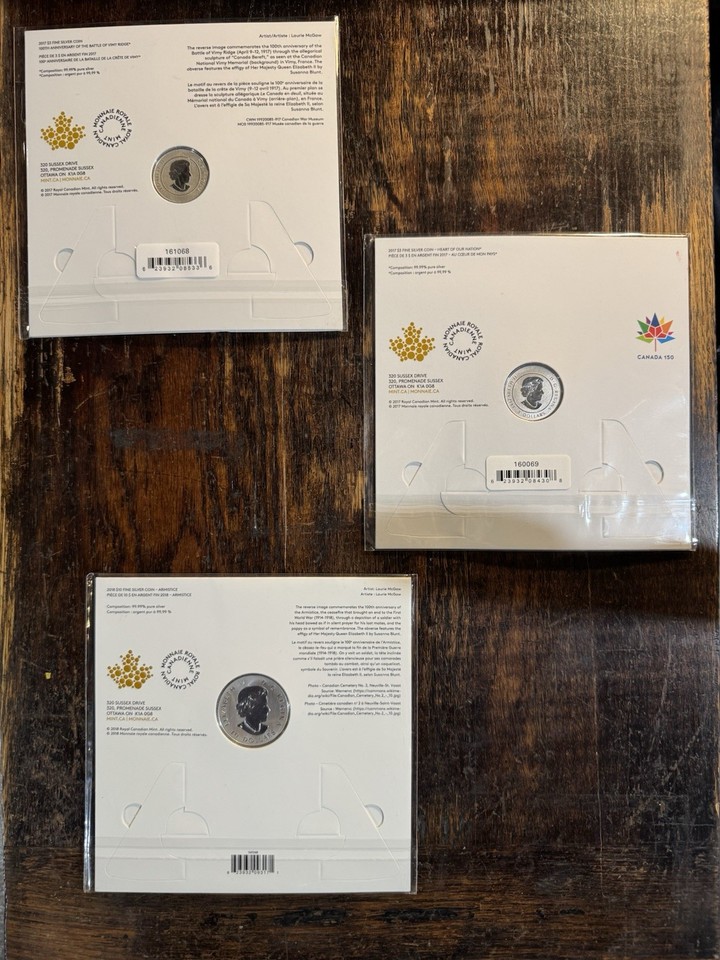 CANADA 2017 $3 FINE SILVER COIN⭐️The Battle Of Vimy Ridge⭐️Armistice ...