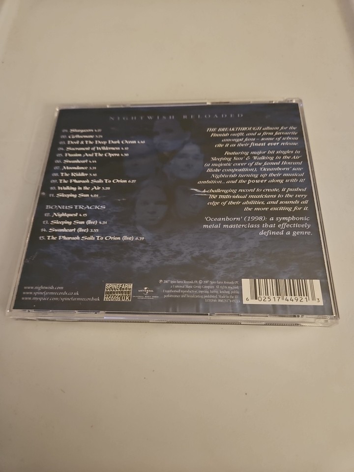 Nightwish Oceanborn CD with 4 Bonus Tracks Tarja Turunen Vocalist | eBay
