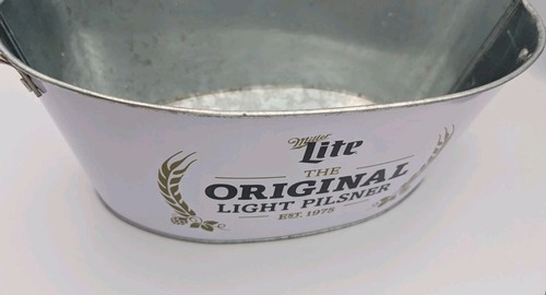 Miller Lite Beer Ice Bucket Pail "The Original Light Pilsner" Aluminum ...