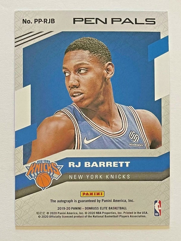 2019-20 DONRUSS ELITE Pen Pals RJ Barrett Autograph #44/99 RC - New ...