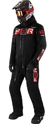 FXR Maverick FAST Mens Insulated Snow Monosuit Black/Red | eBay
