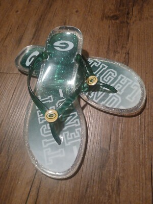 Green Bay Packers NFL Women's Gradient Thongs Flip Flops Sandals Large ...