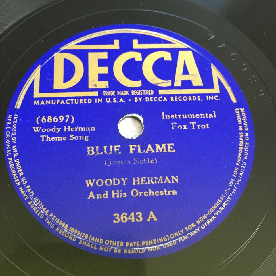 Woody Herman Blue Flame / Fur Trappers' Ball DECCA 3643 78 RPM | eBay