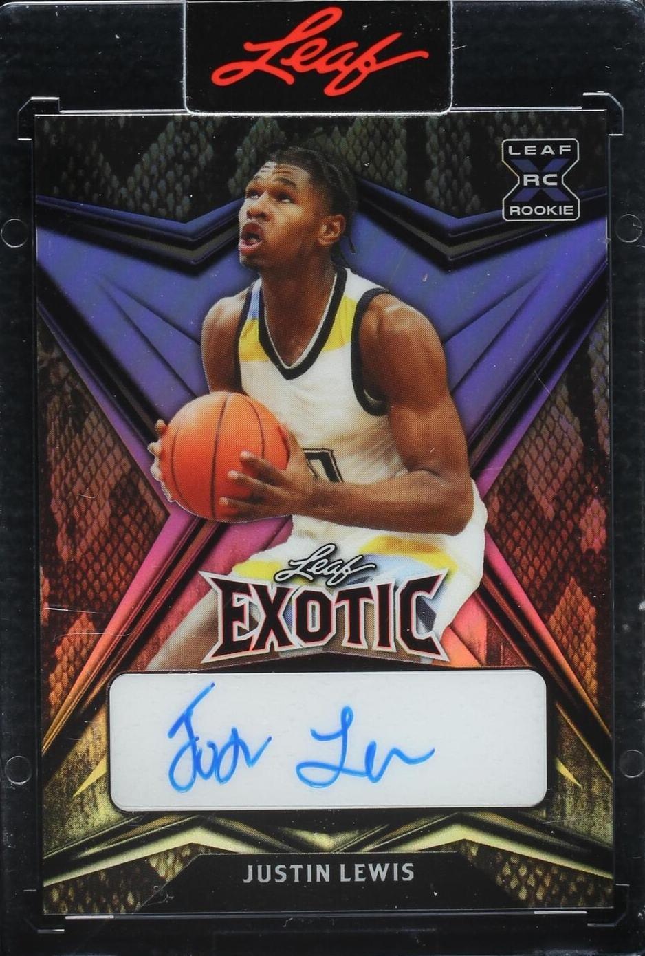 2022-23 Leaf Exotic - Justin Lewis #BA-JL2 Snakeskin Prismatic /10 (AU ...