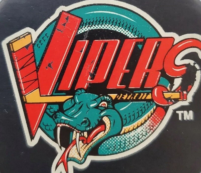 DETROIT VIPERS VINTAGE OFFICIAL IHL HOCKEY PUCK TRENCH CANADA ...
