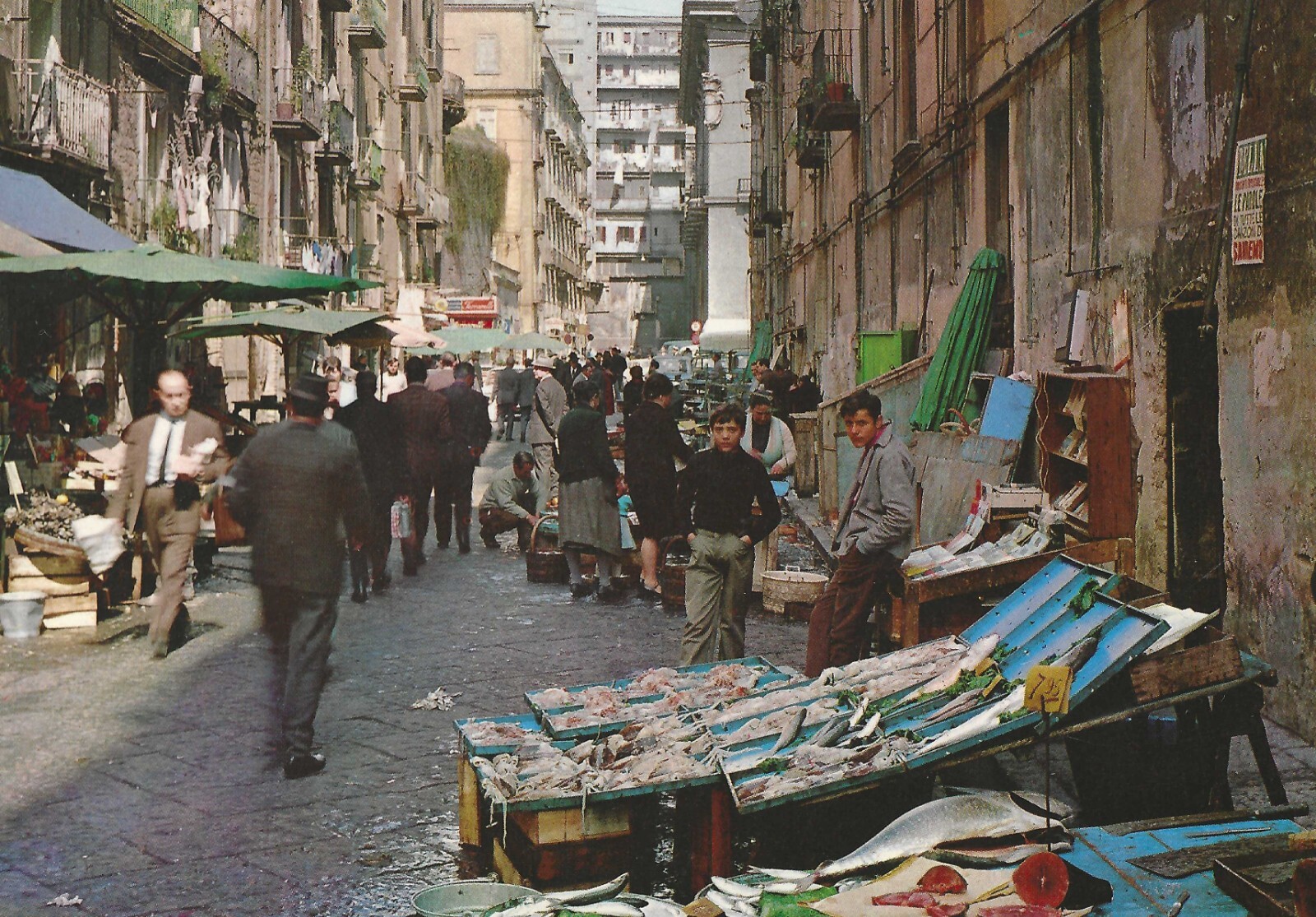 14994 - Postcard showing street and merchants in Naples | eBay UK