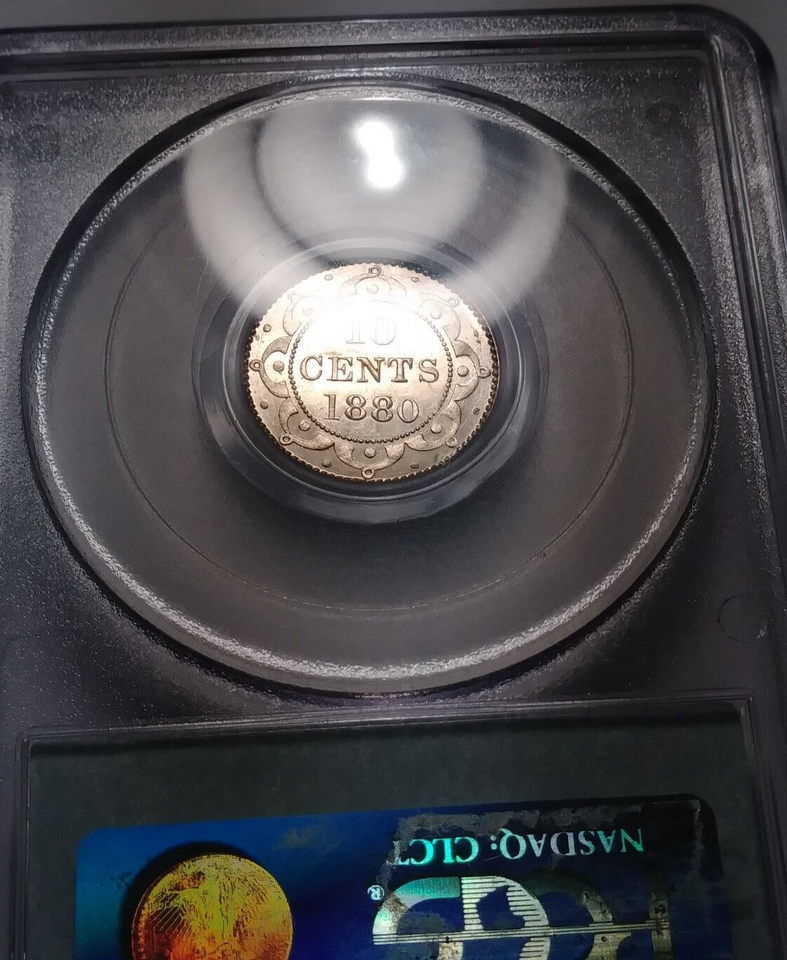 Newfoundland Canada 1880 PCGS Ten 10 Cent Silver Dime Specimen 64 ...