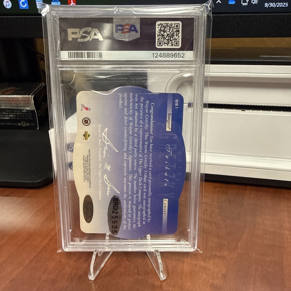 Wayne Gretzky 1996 SPX Upper Deck Tribute Autograph GS1 PSA 9 10 Auto ...