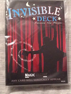 Invisible Card Deck - Magic Cards - Poker Size Red or Blue Playing ...