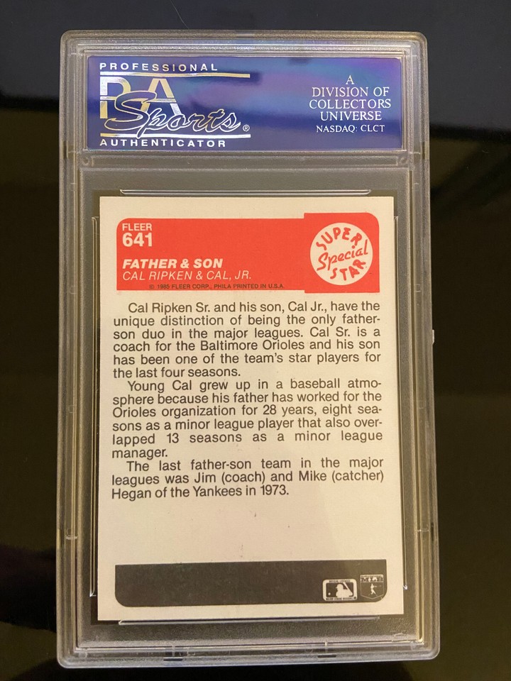 1985 Fleer Father & Son - Cal Ripken, Cal Ripken Sr. #641 MINT 9 | eBay