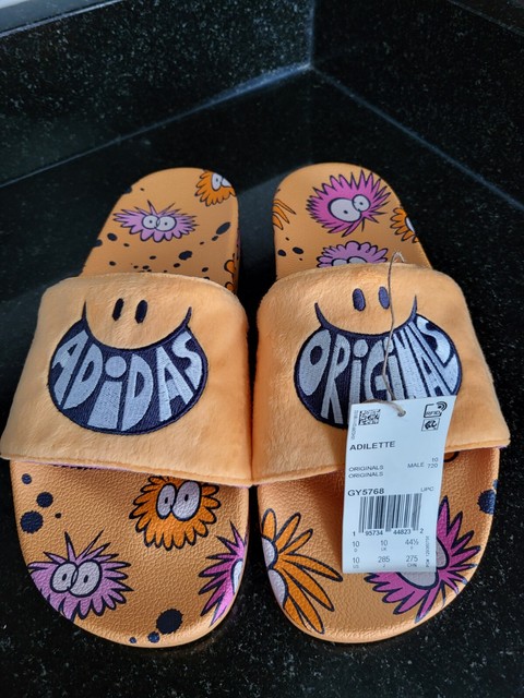 Adidas Original X Kevin Lyons Adilette Slides Orange GY5768 Men’s 10 ...