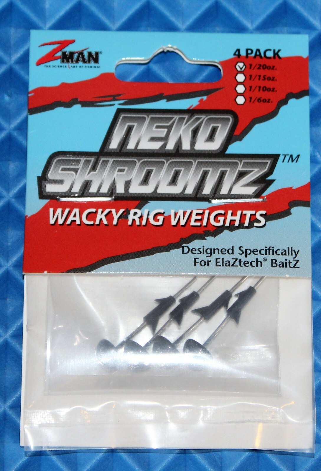Z-MAN Neko ShroomZ Wacky Rig Weights NSH-PK4 Series 4-Pk CHOOSE WEIGHT ...