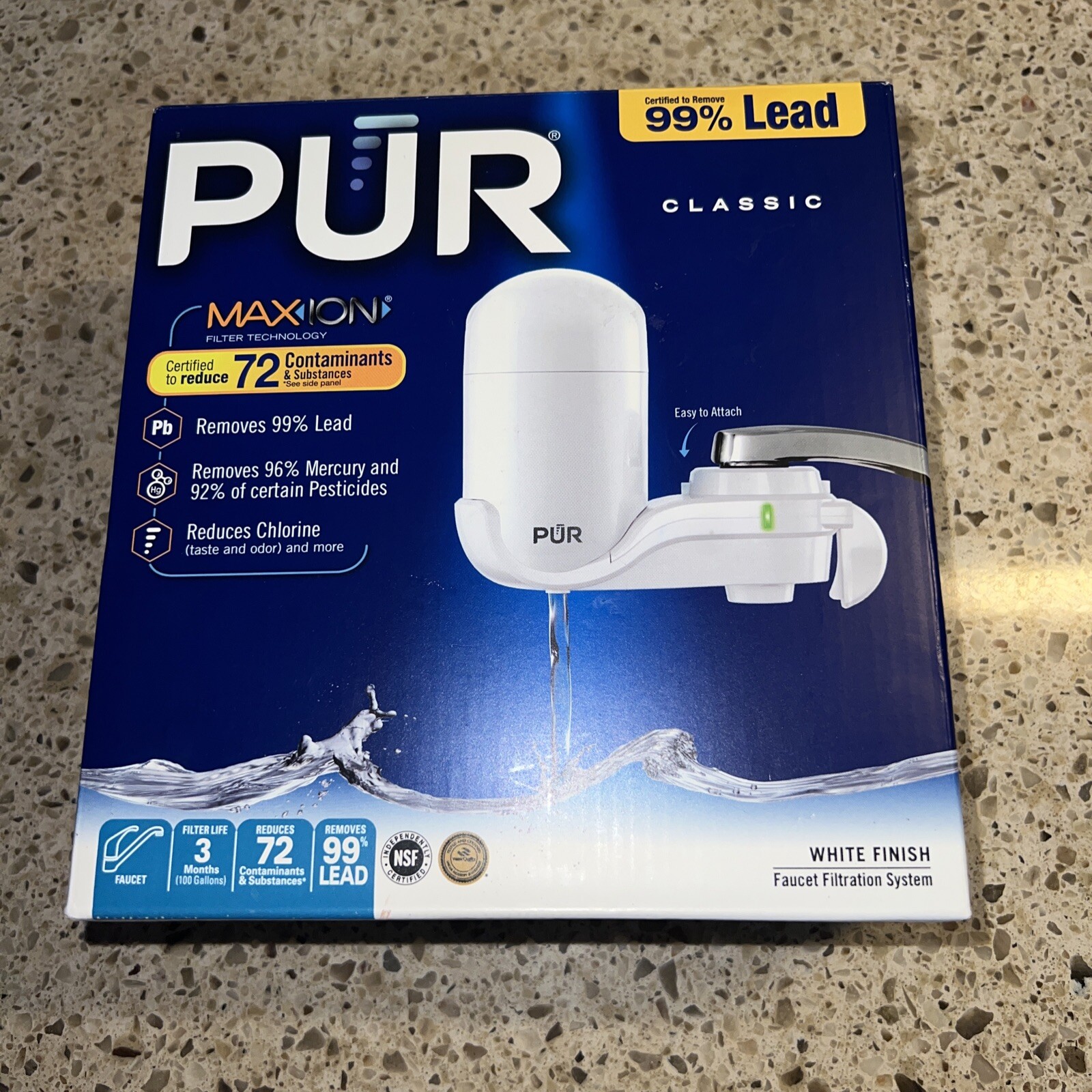 PUR FM-3333 Classic Vertical Water Filtration Faucet Mount, White | eBay