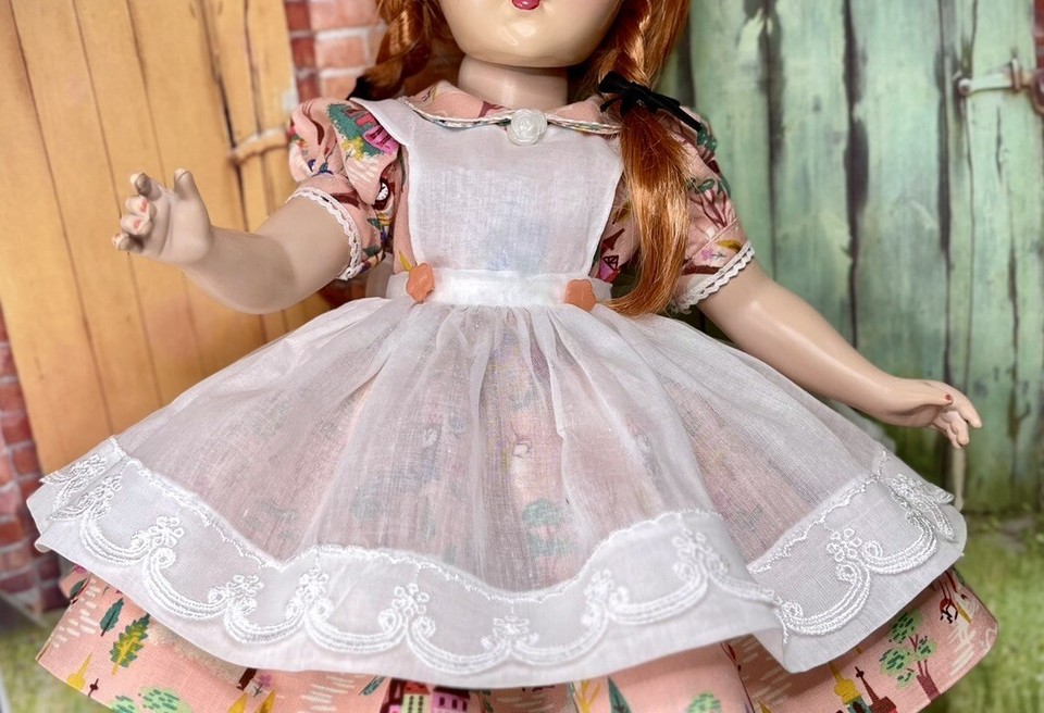 Doll Pinafore 14”-18” Toni Sweet Sue Mary Hoyer Maggie Nancy MORE! Made ...