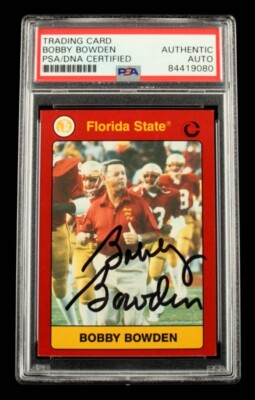 Bobby Bowden Signed 1990-91 Florida State Collegiate Collection #77 ...