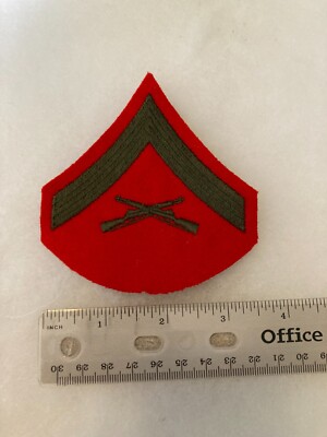 Authentic USMC Marine Corp Lance Corporal LCpl E3 Patch Shoulder Sleeve ...