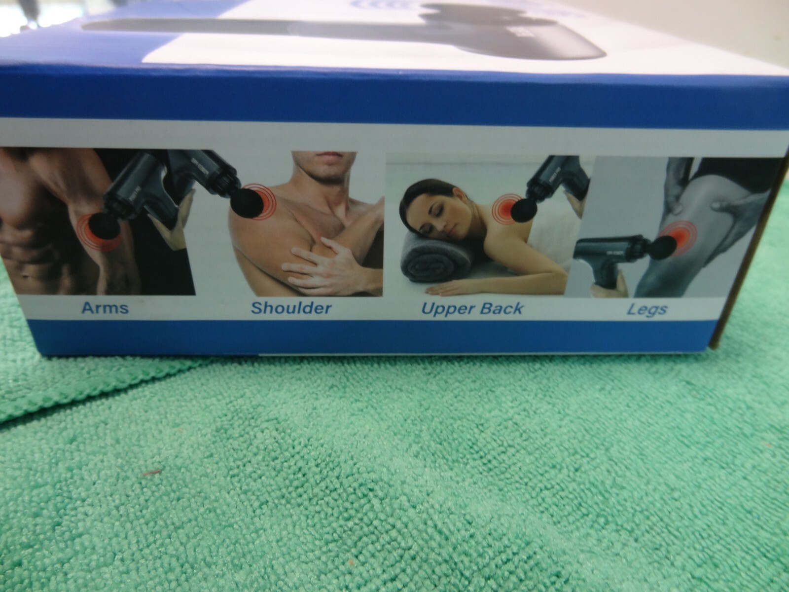 Power Pro Transparent Massager Gun 3900 rpm 6 Speeds 4 massage Heads ...