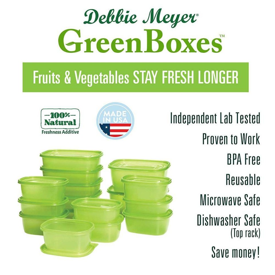 Debbie Meyer GreenBoxes, Food Storage Containers with Lids, Keep 32 ...