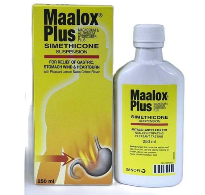MAALOX Plus 250ml Suspension For Gastric Stomach Wind Heartburn Xpedite ...
