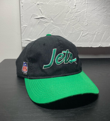 Vintage NFL New York Jets Sports Specialties Script Black Wool SnapBack ...