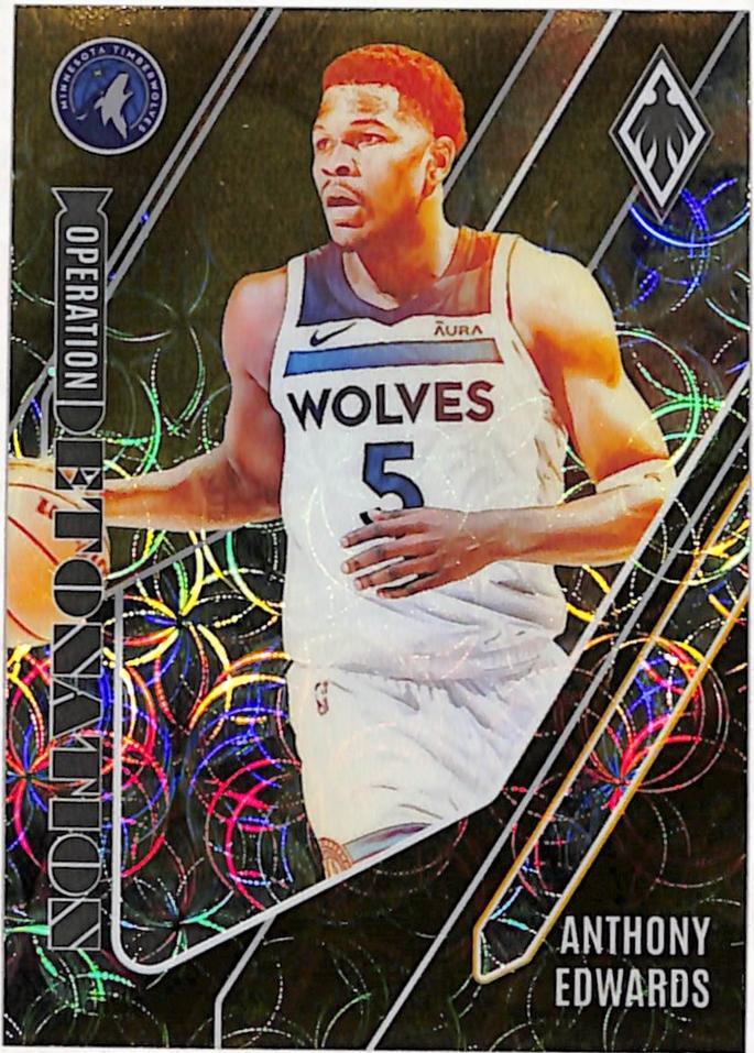 2023-24 Panini Phoenix - Operation Detonation Anthony Edwards #12 Gold ...