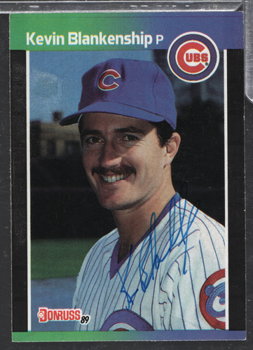 Kevin Blankenship Cubs Autographed 1989 Leaf Donruss #658 w/COA ...