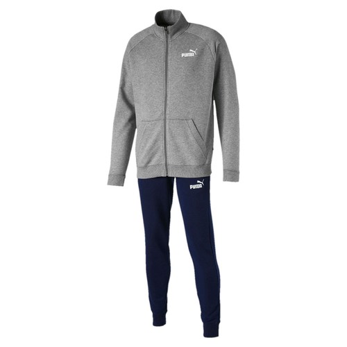 Puma Men Clean Sweat Suit CL / Tracksuit 844889 Medium Grey Heather | eBay