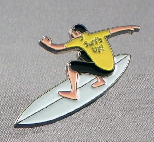 SURFER ENAMEL PIN BADGE - NEW | eBay