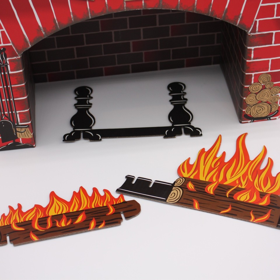 American Girl Julie Albright Christmas Pretend Cardboard Fireplace for ...