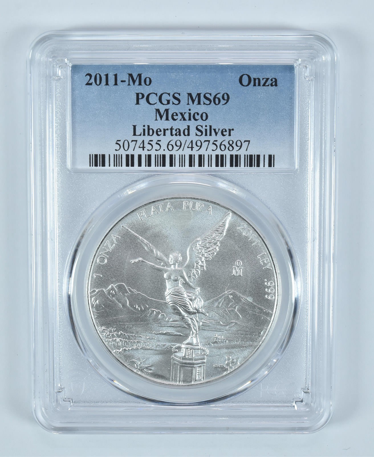 2011 Mo Mexico 1 Onza Silver Libertad MS69 PCGS Blue Label *1434 | eBay